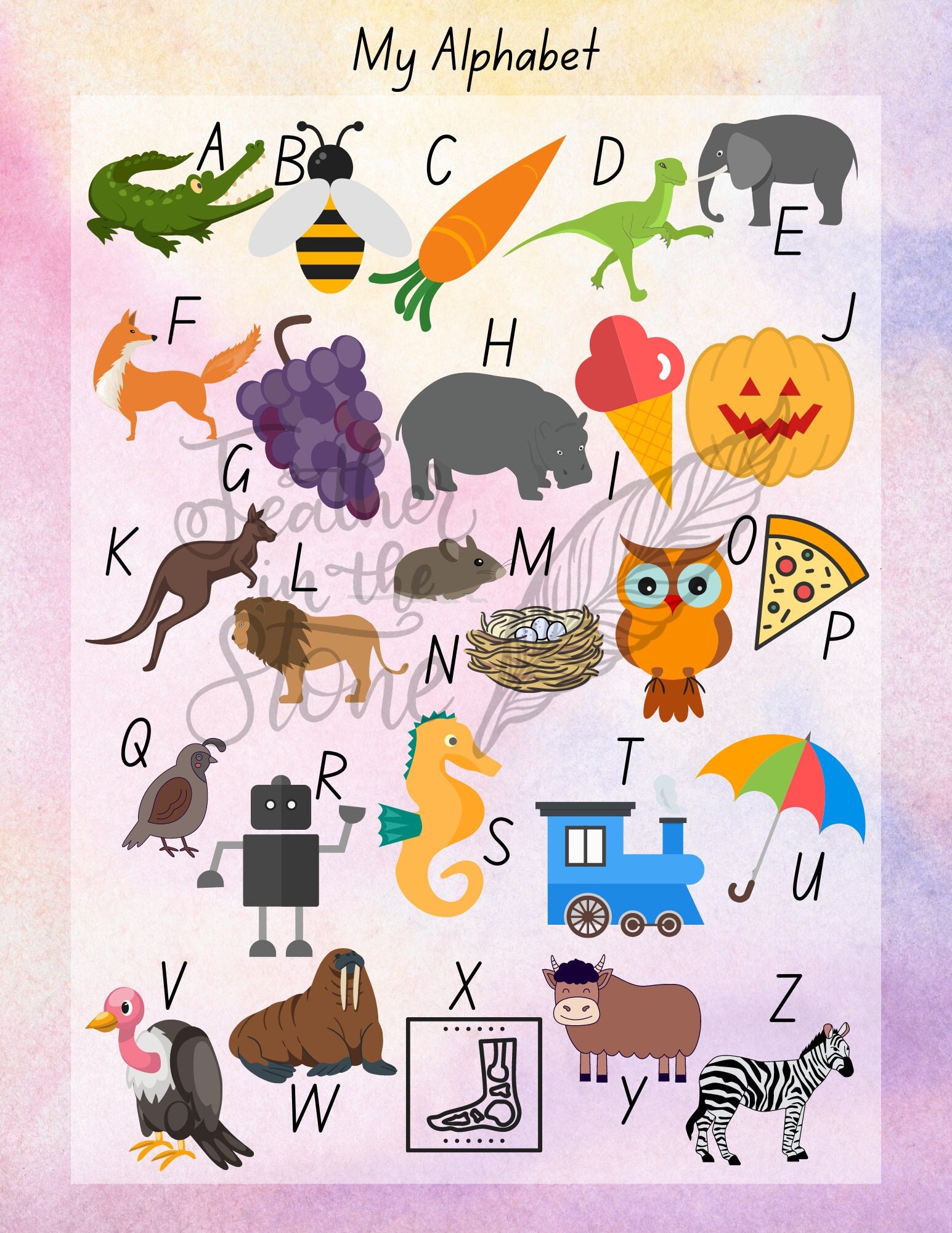My Alphabet Printable for Pre-k and Kindergarten - Etsy