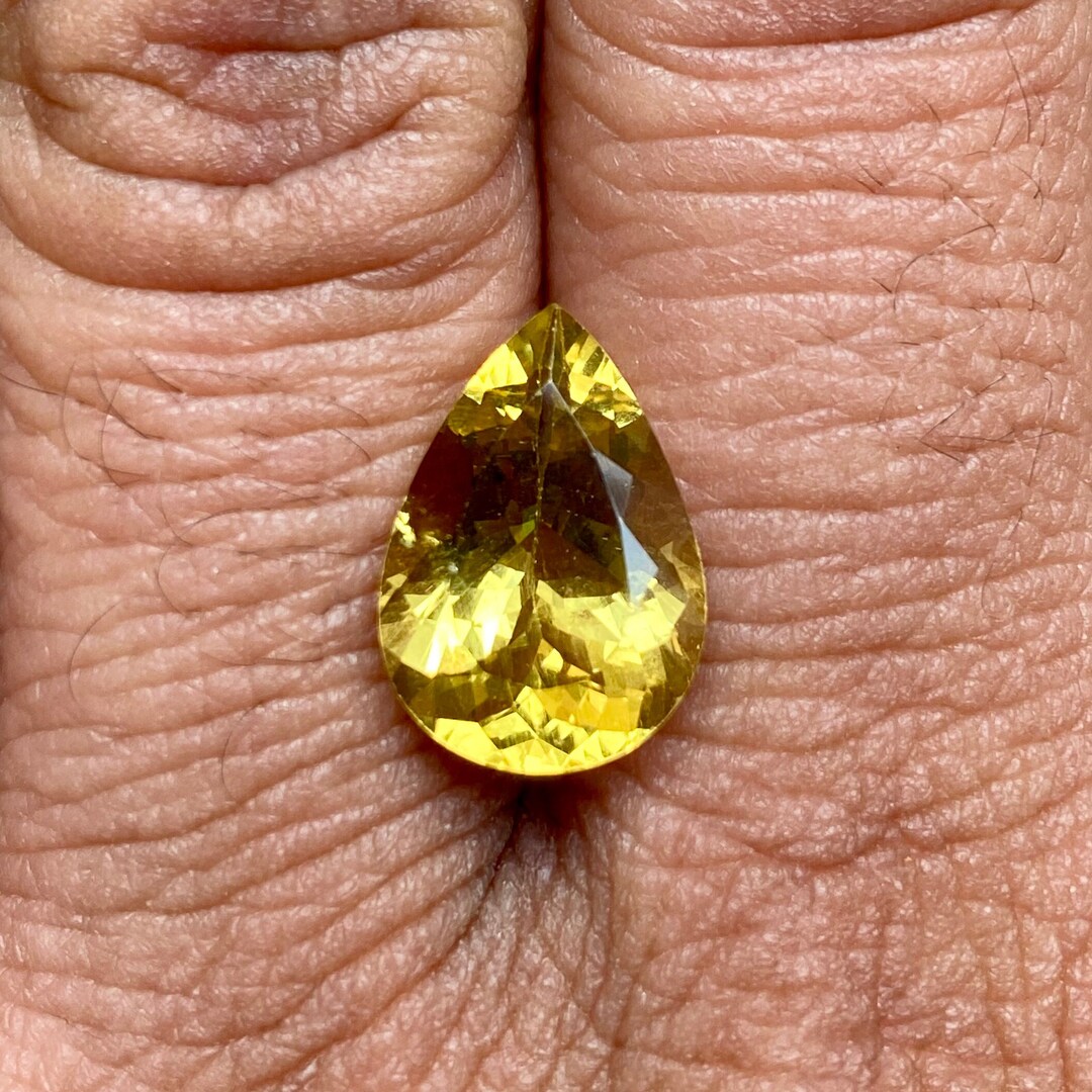 Pear Cut Heliodor: 4.50 Carat November Birthstone - Etsy