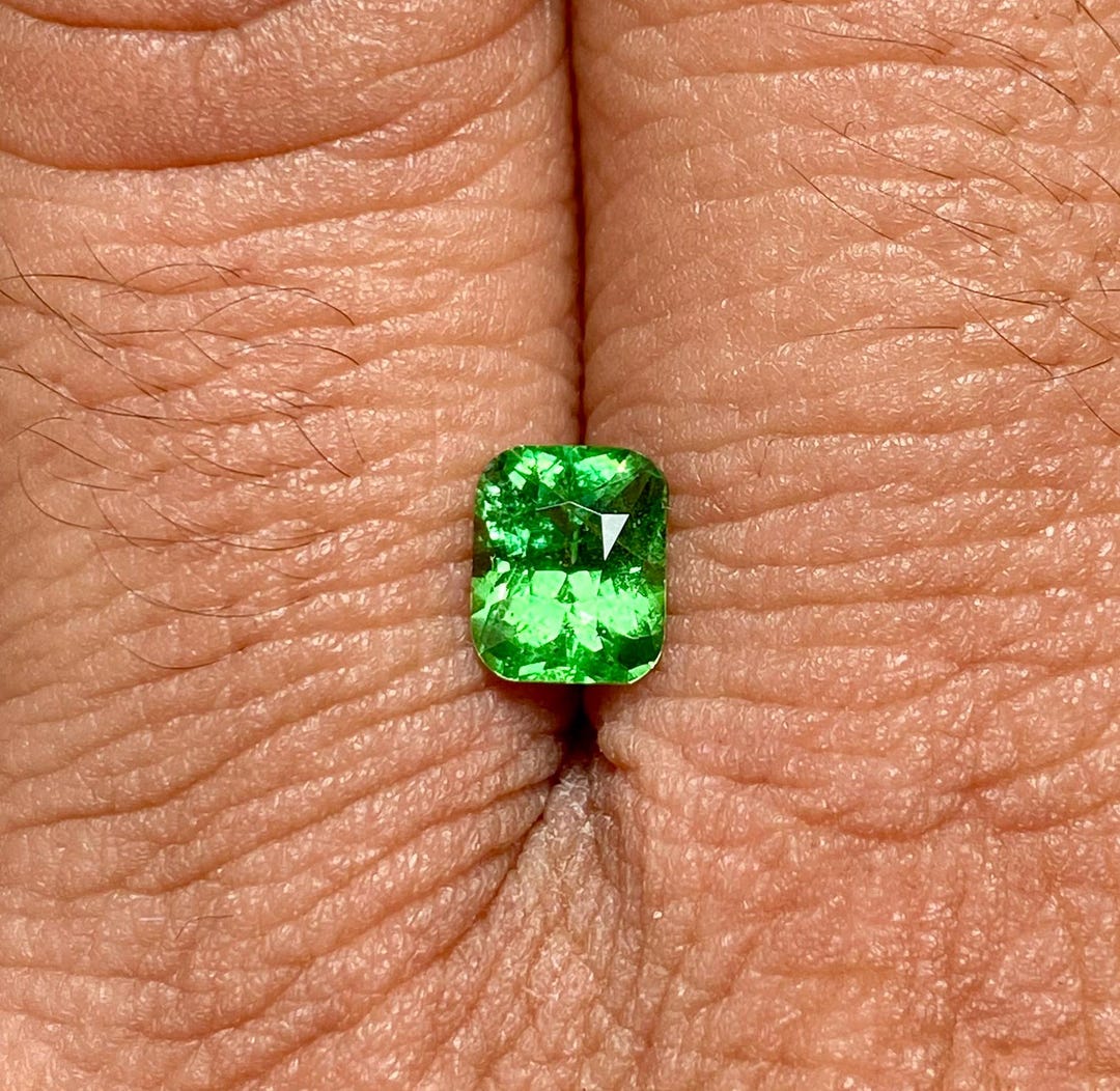 Emerald Cut Tsavorite Garnet: 1.14 Carat Deep Green Gem - Etsy