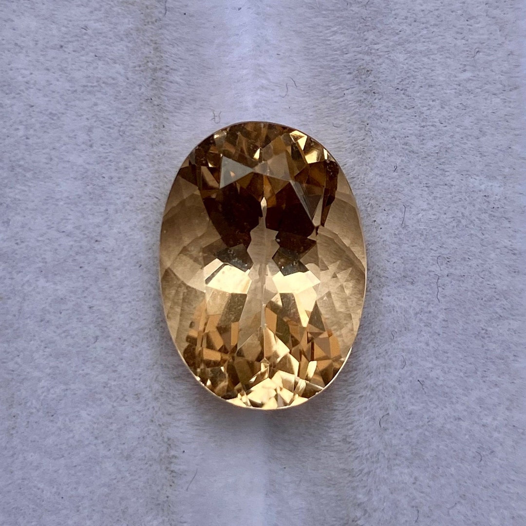 AGR Certified, Peach Yellow Brilliant Oval Cut Morganite Weighing 6.03 ...