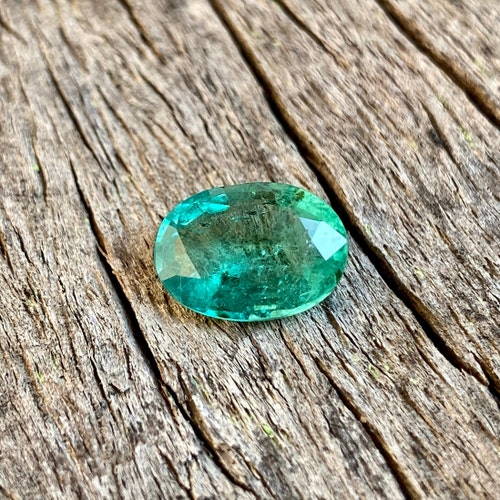 8x9mm Natural Emerald 2.4 Carat Oval Cut Loose Faceted Gem - Etsy