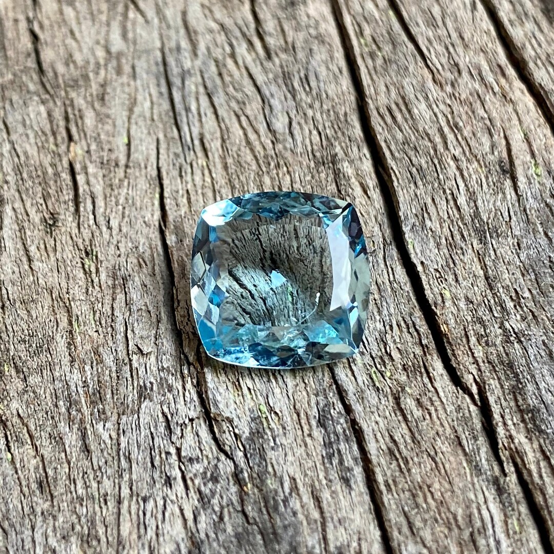 Natural Aquamarine Square Cushion Cut 11.32 X 11.2 Mm 4.80 Carat ...