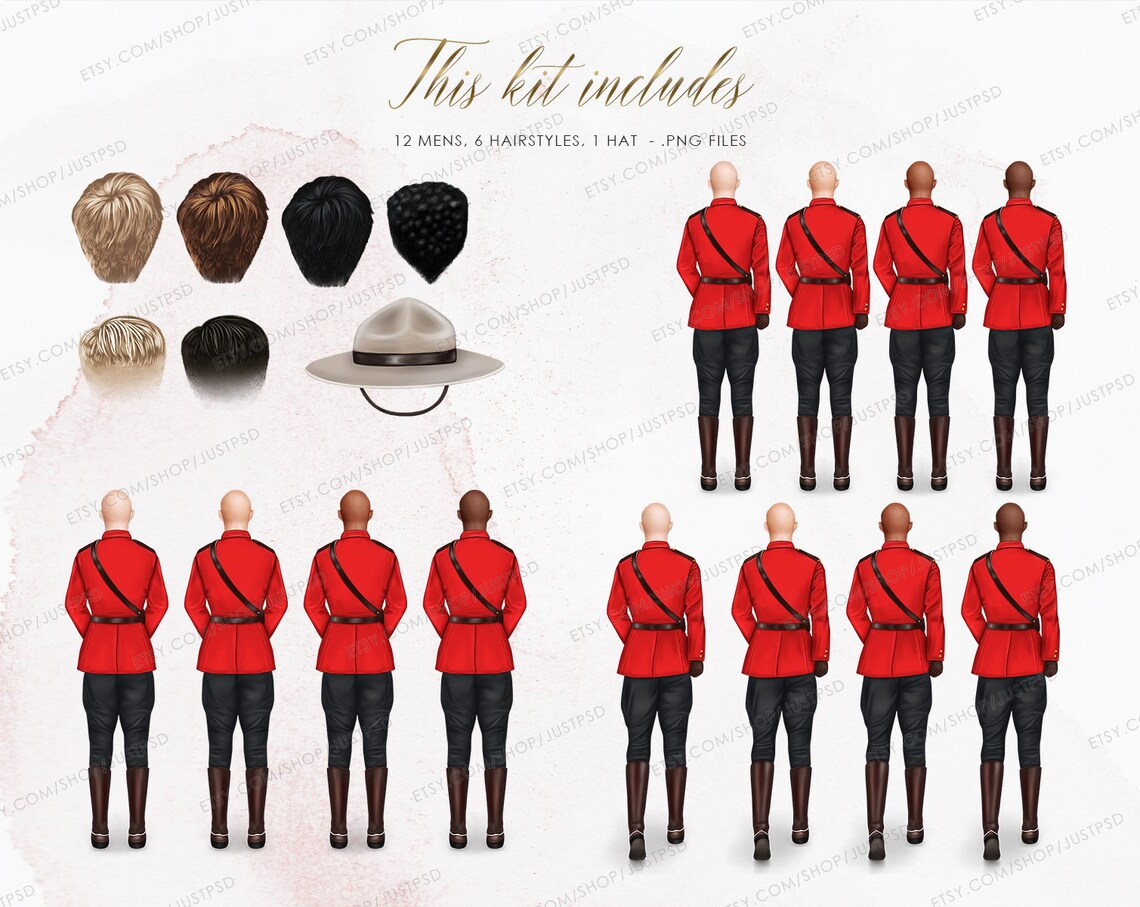 RCMP Clip Art Canadian Police PNG Custom Portrait | Etsy