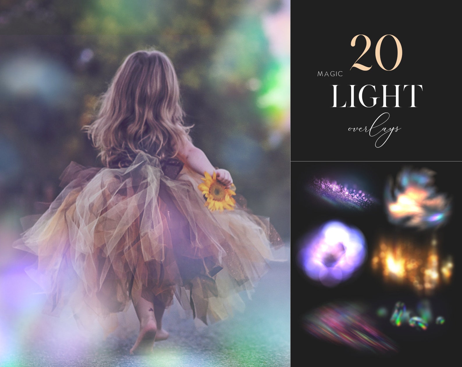 20 Magic Light Overlays Photoshop Overlay Colorful Light | Etsy