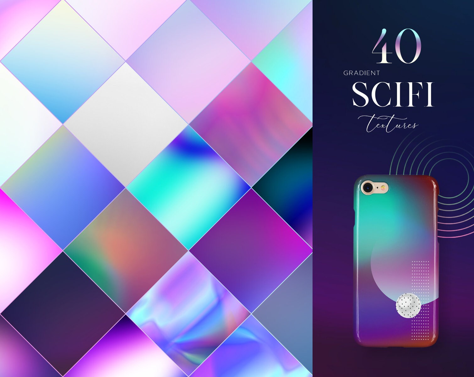 40 Sci-Fi Textures Futuristic Digital Paper Science Gradient | Etsy