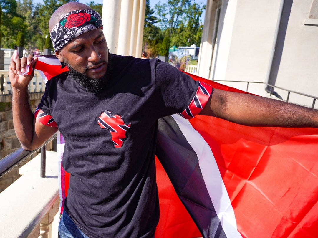Camisa de la bandera de satén del orgullo trinitario/ BHM/ trinidad y ...