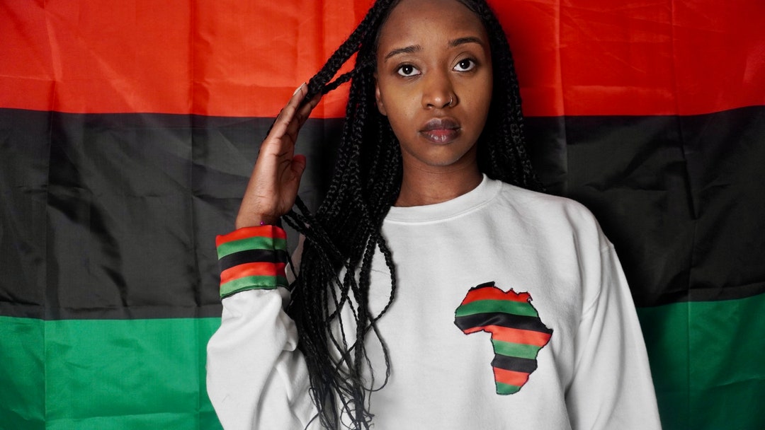 Pan African Flag Crewneck/ Black History Month T-shirt/ Pan-africanism ...