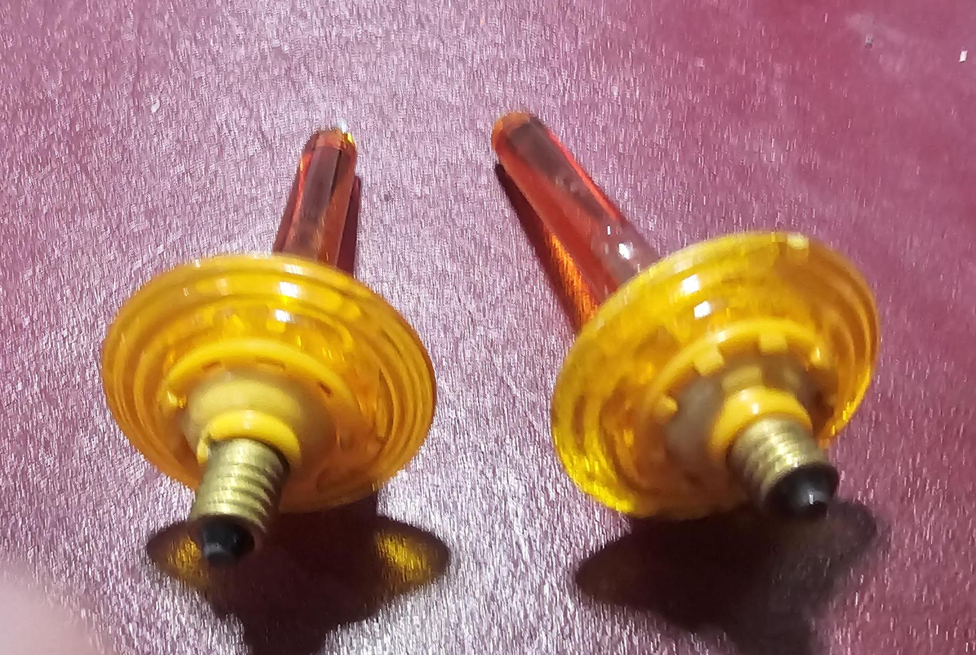 2 Vintage Working Paramount Saucer Bubble Lights Yellow or Orange C6 - Etsy