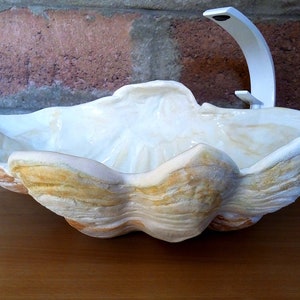 Giant Clam Shell Vessel Sink Made to Order Handmade, Wash Basin ...