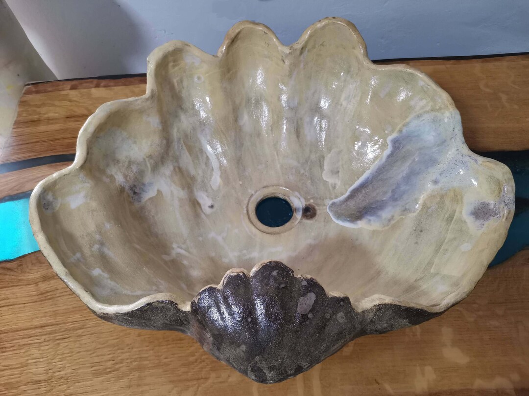 Giant Clam Shell Rustic Vessel Sink - Ready to Ship - One of a Kind ...
