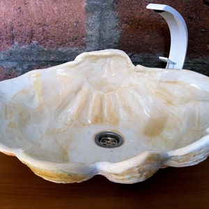 Giant Clam Shell Vessel Sink Made to Order Handmade, Wash Basin ...