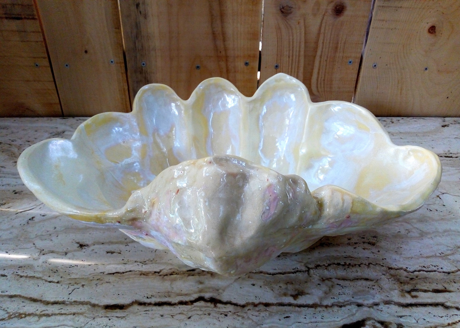 Giant Clam Shell Vessel Sink Made to Order Handmade Wash - Etsy