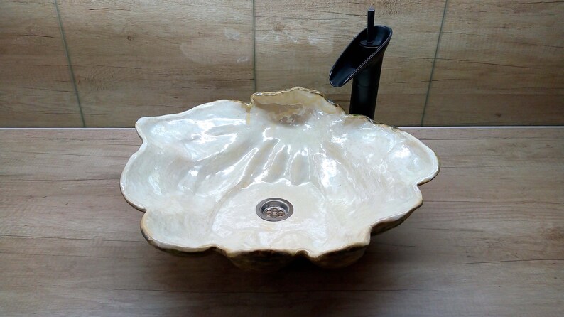 Giant Clam Shell Vessel Sink Made to Order Handmade Wash - Etsy