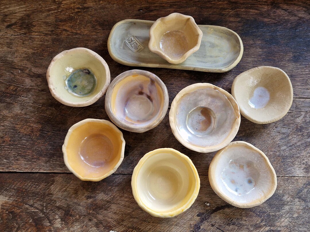 Big Set of Small Ceramic Dishes for Cooking Ingredients, Spice Bowls ...