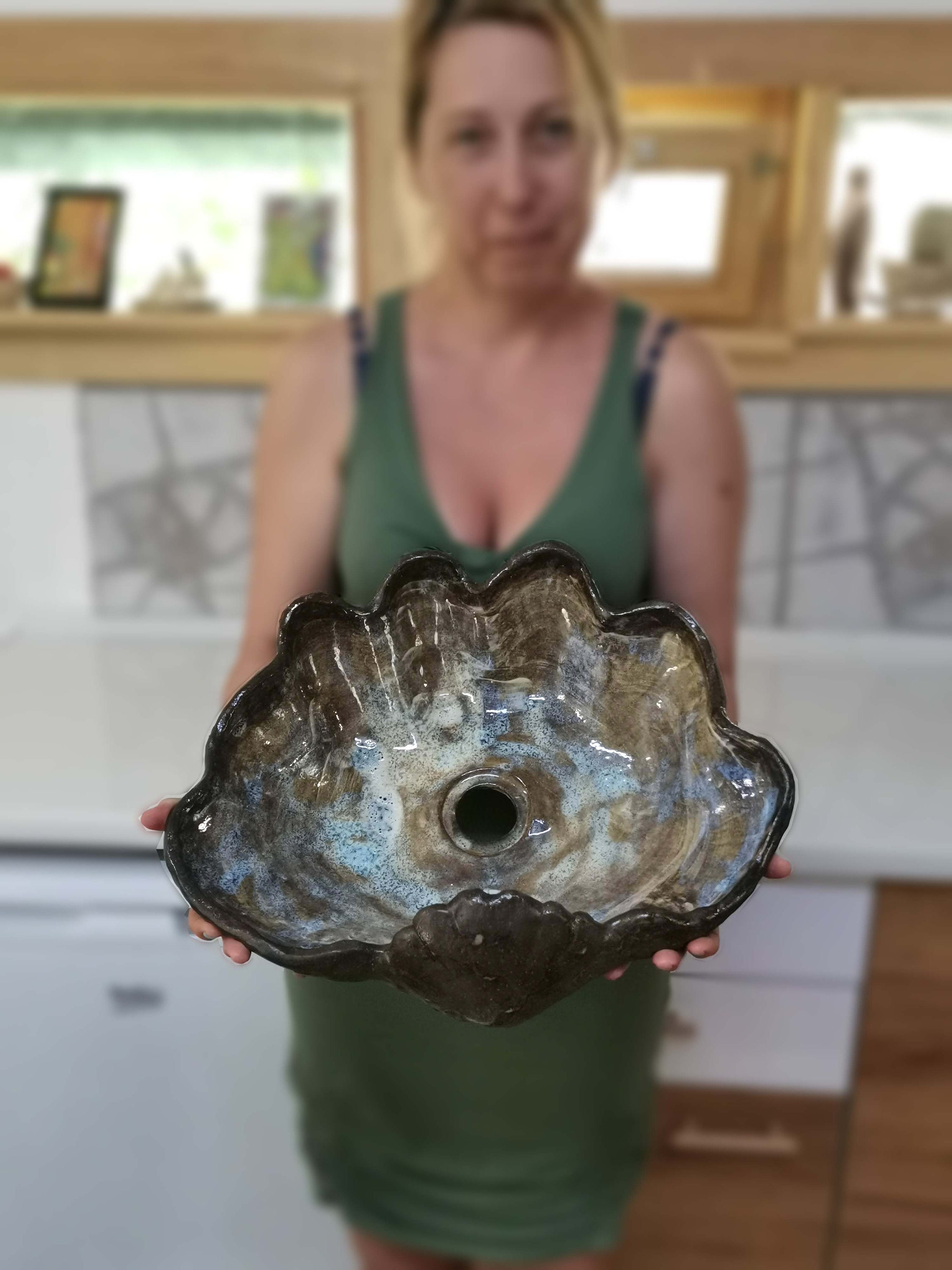 Giant Clam Shell Vessel Sink sea Foam Ready to Ship One of - Etsy