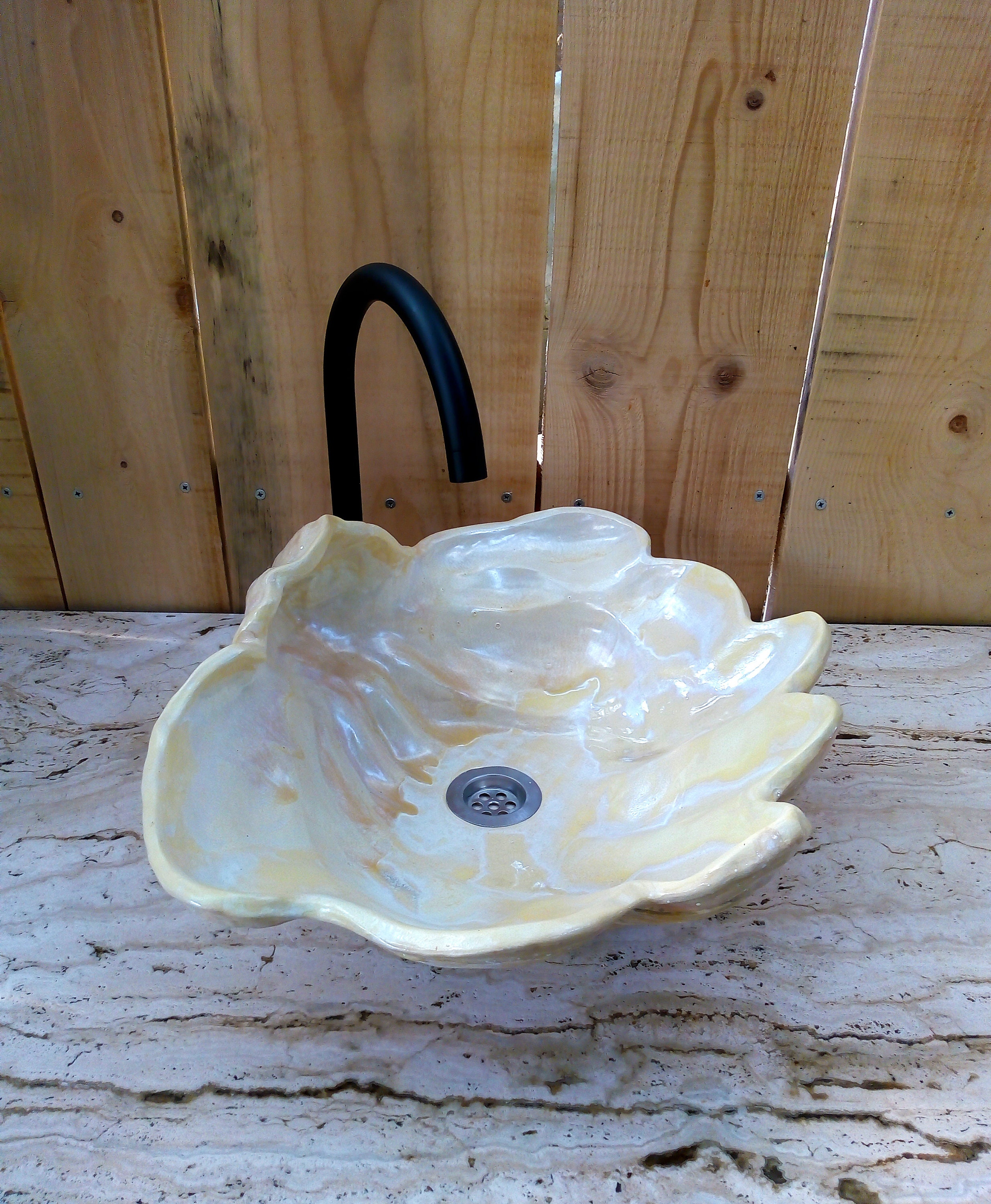 Giant Clam Shell Vessel Sink - Made to Order - Handmade, Wash Basin ...