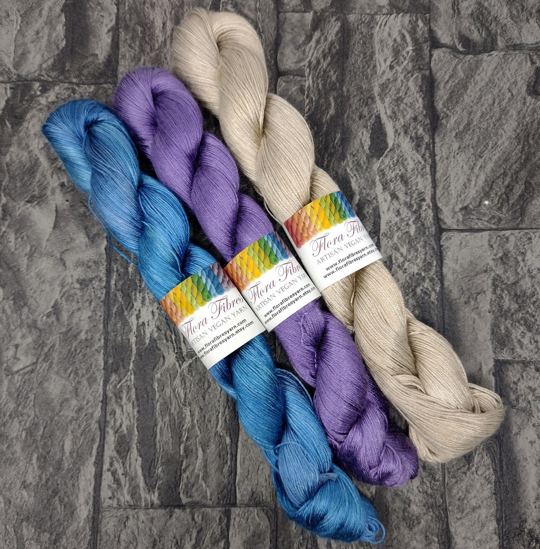 4ply fingering Weight Tencel Yarn Set Naturally Dyed Vegan - Etsy