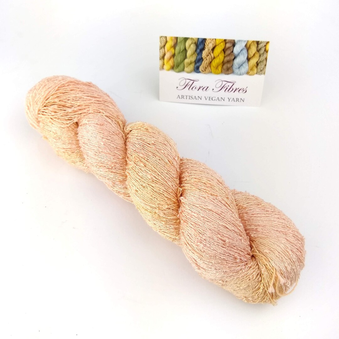 Naturally Dyed, Peachy Pink, Lace Weight Abaca banana Yarn, for ...