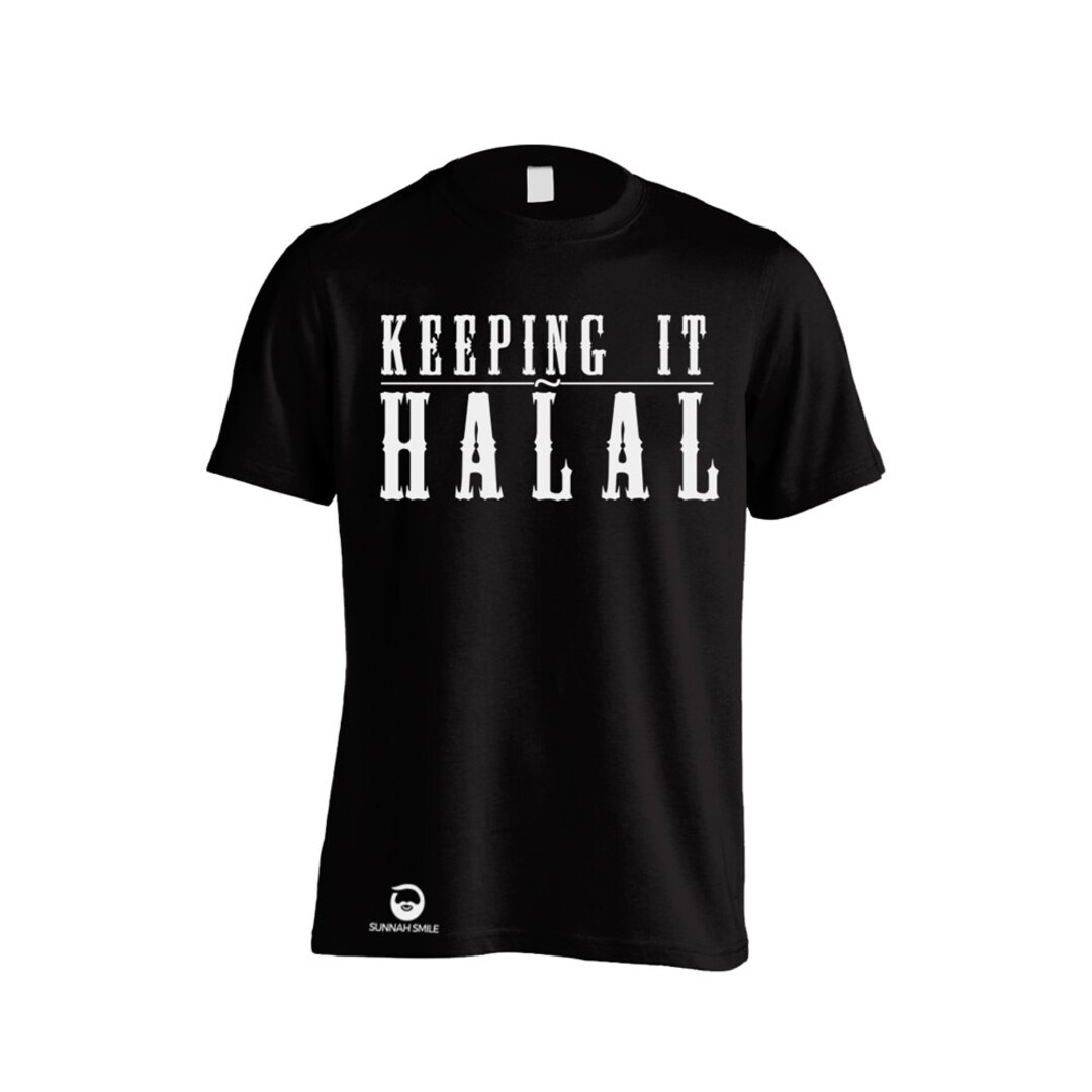 Keeping It Halal Unisex Adult Muslim T Shirt or Tee in Black All Sizes ...