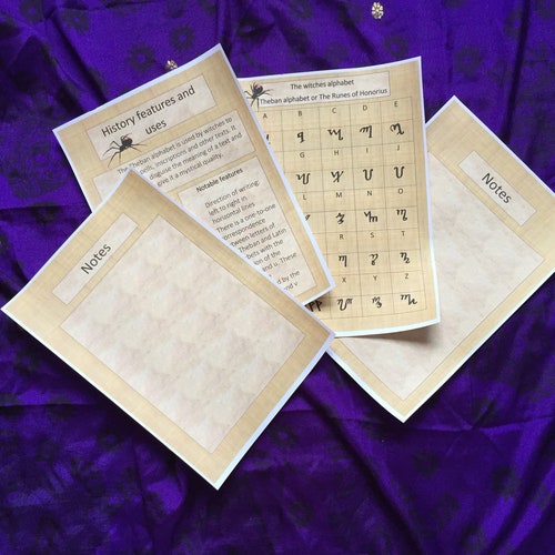Witch Alphabet Grimoire Pages for Any Book of Shadows | Etsy