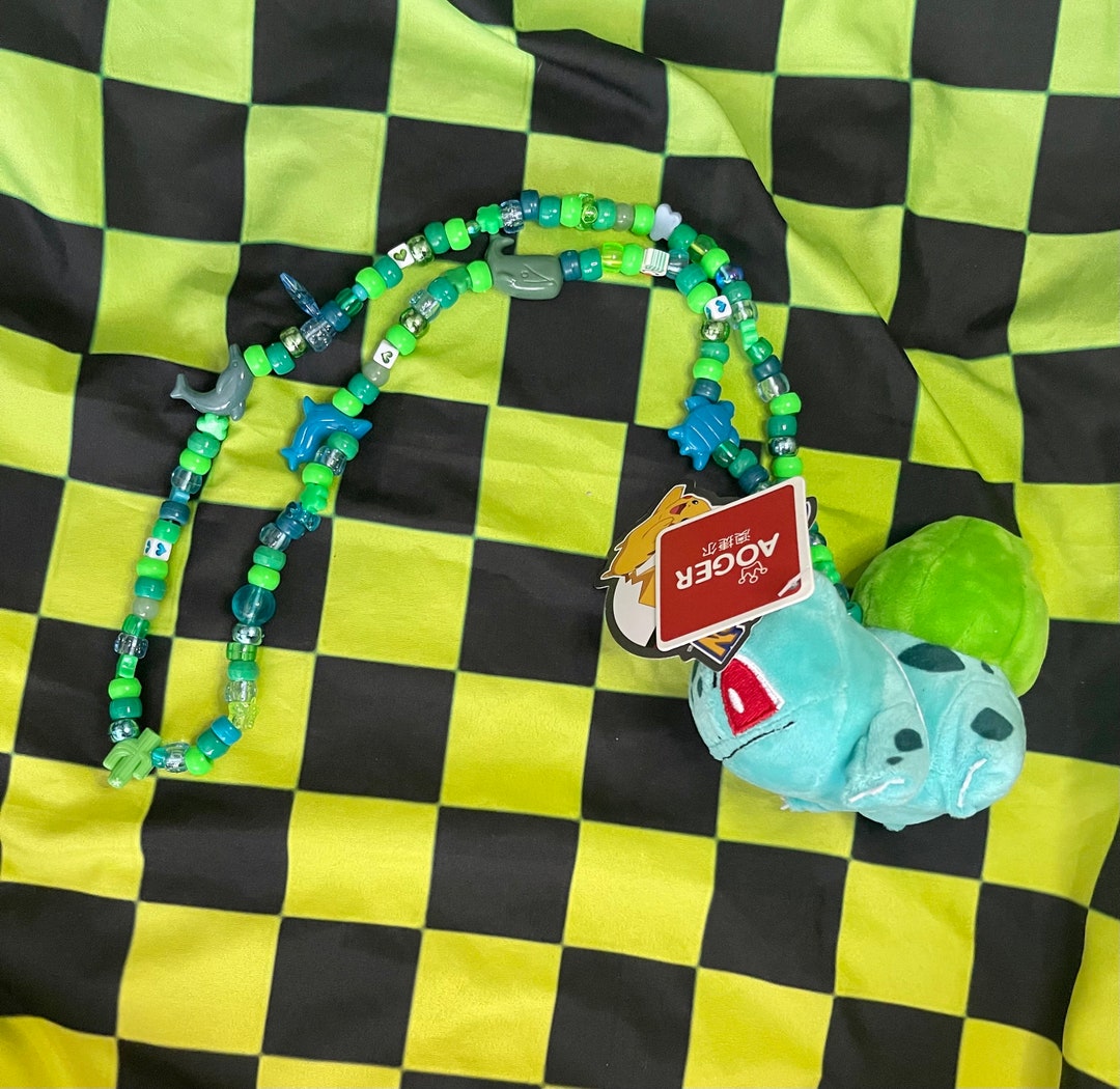 Bulbasaur Plush Kandi Necklace - Etsy