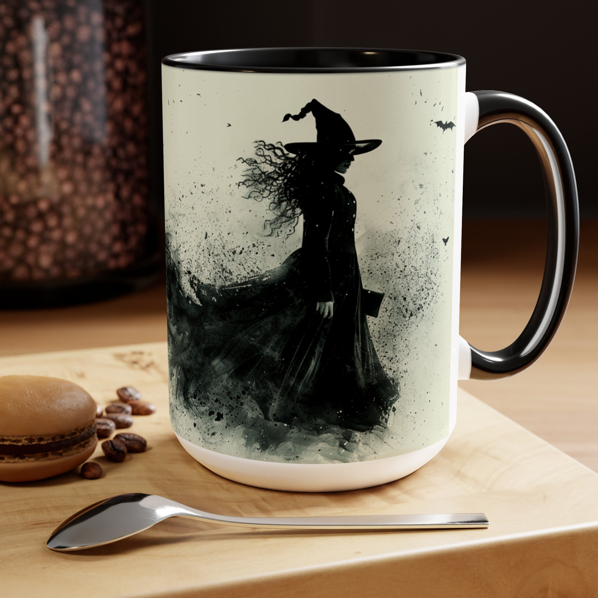 Witch Mug, Halloween Witch Hat Mug, Wiccan Coffee Cup, Oil Paint Effect ...