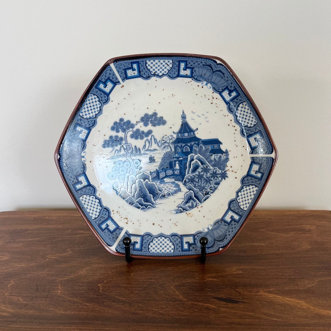Vintage Japanese Hexagonal Plate - Etsy