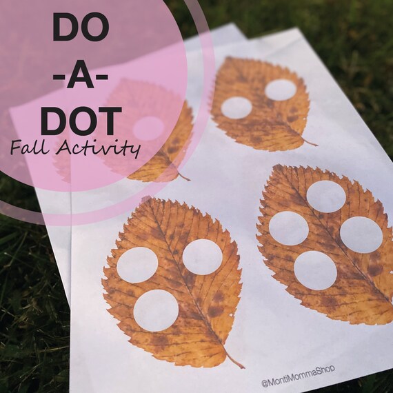 Montessori Printable. Fall Leaf Do-a-dot Set. - Etsy