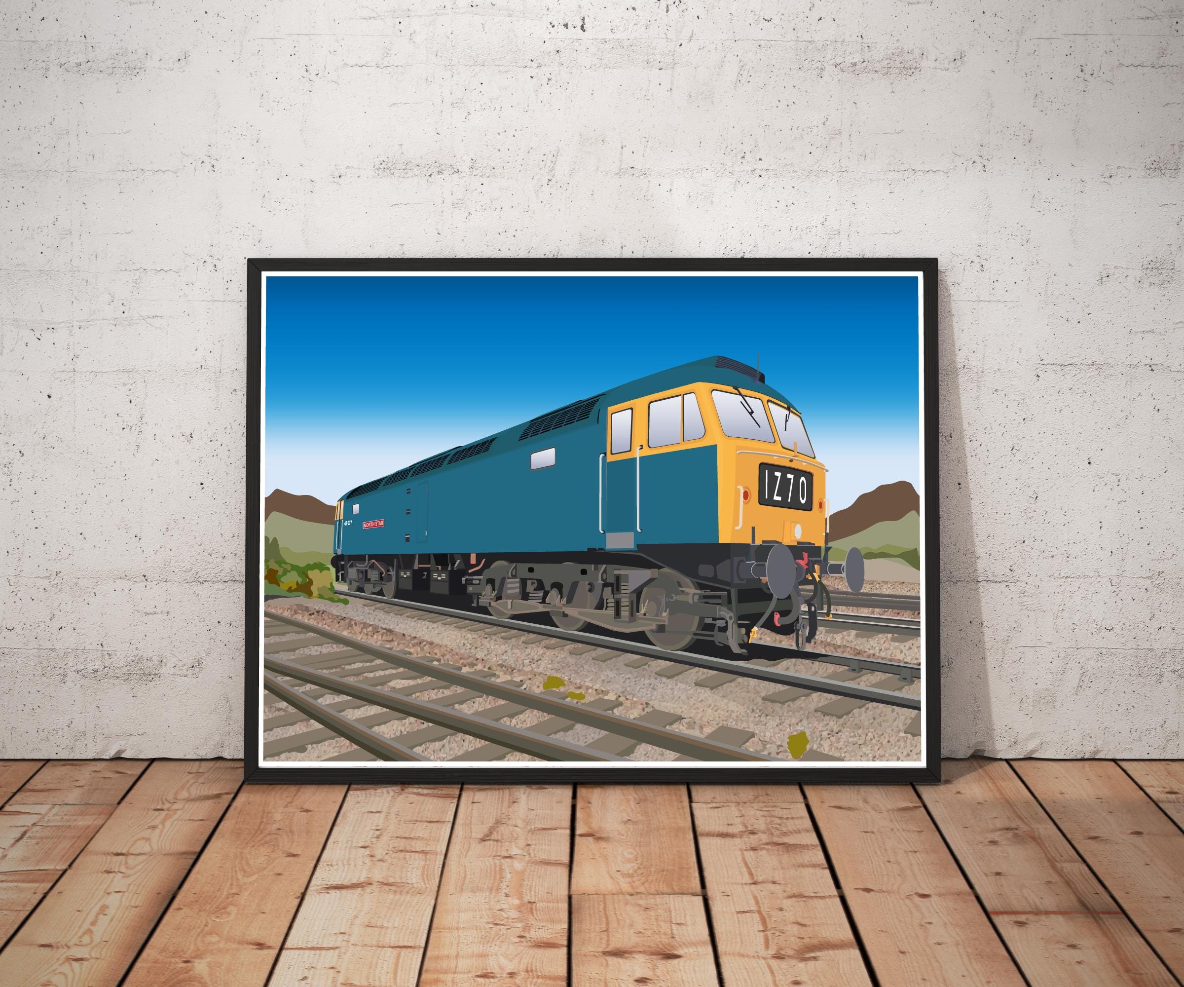 Class 47 Locomotive Art Print: British Rail, Customisable Gift - Etsy UK