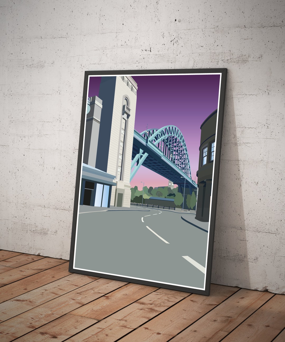 Tyne Bridge Newcastle Travel Poster - Etsy