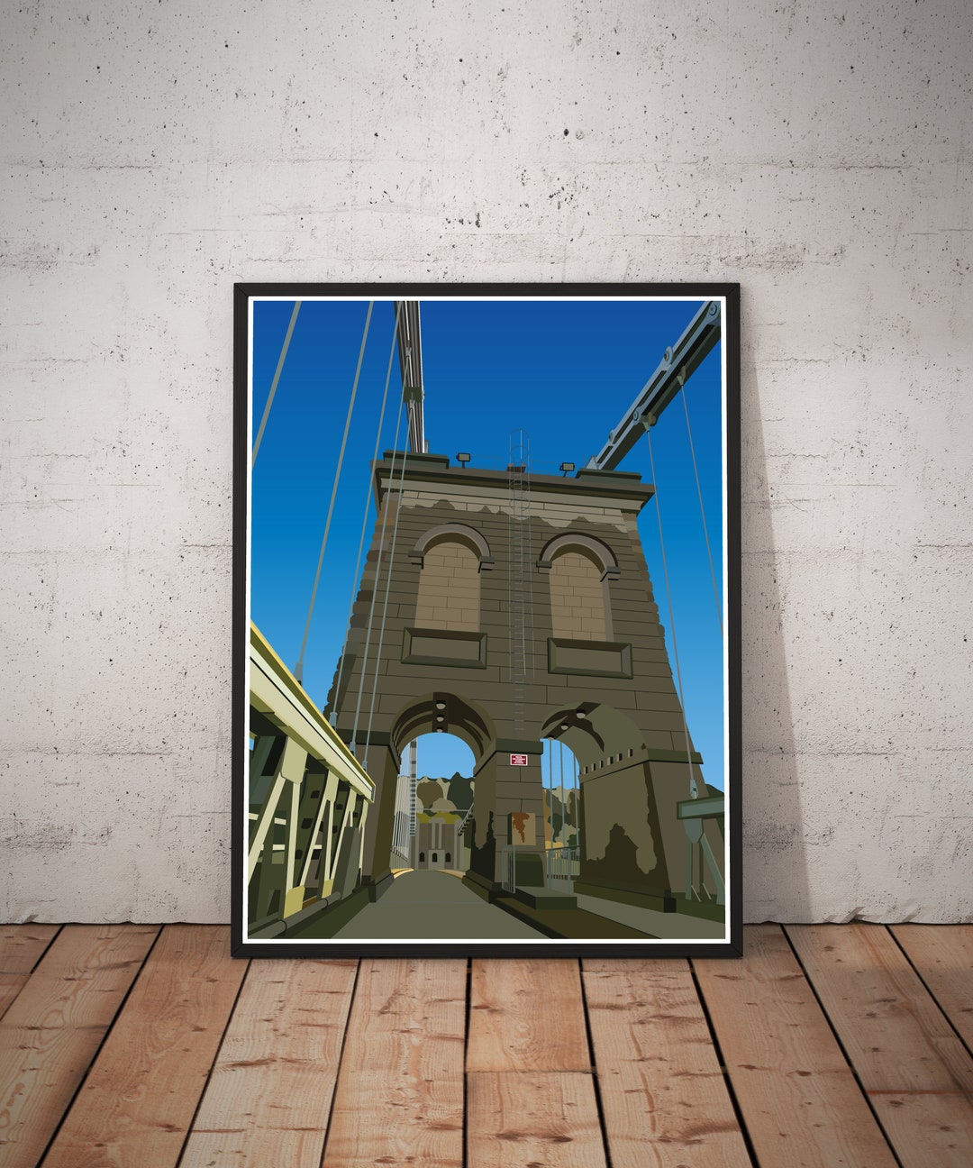 Menai Bridge Architecture Art Print - Etsy