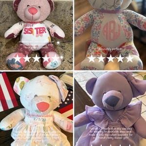 Custom Keepsake Baby Bear: Personalized Plush Made From Cherished Baby ...