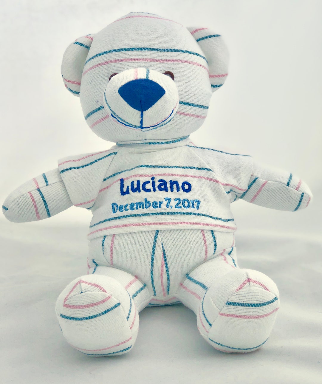 Stuffed Memory Boy Bear Made Out of Your Baby's Newborn Receiving ...