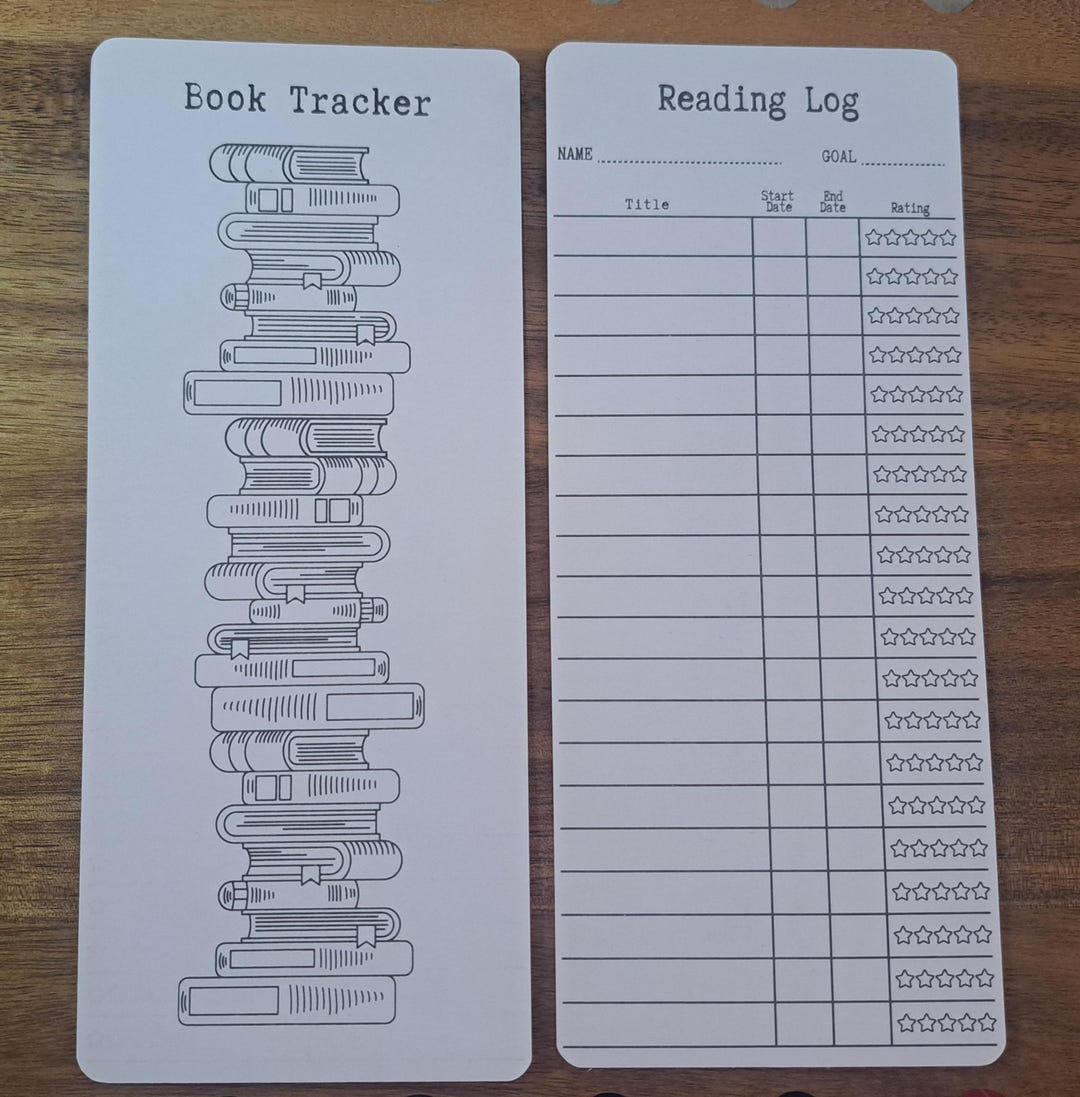 Book Lover Reading Log | Journal Tracker Inserts - Etsy
