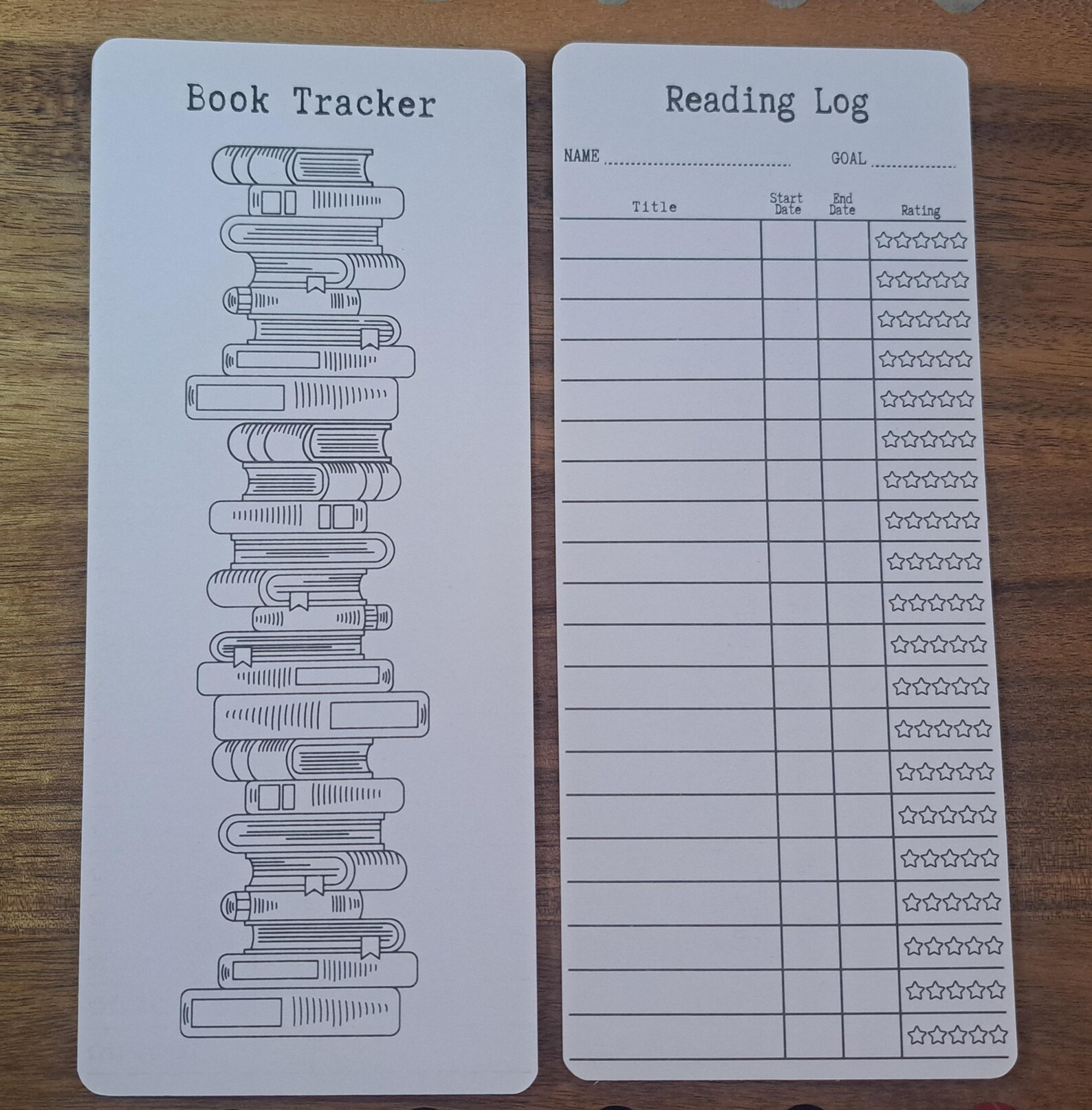 Book Lover Reading Log | Journal Tracker Inserts - Etsy