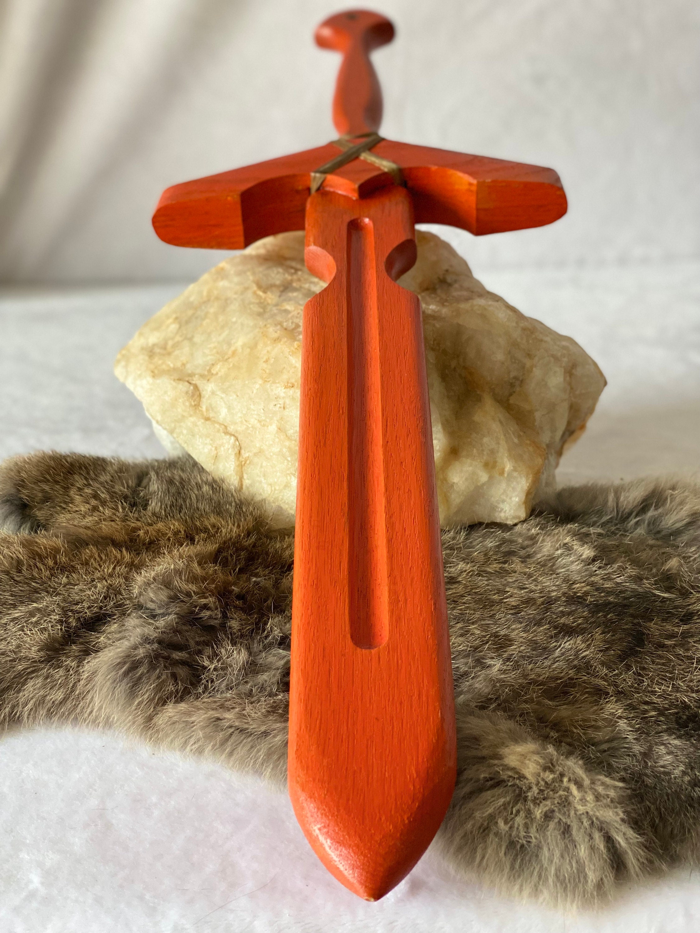 Handcrafted Wooden Sword for Kids Costume Weapon Solid Oak or Hickory ...