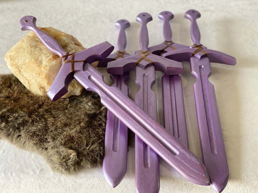 Handcrafted Wooden Sword for Kids Costume Weapon Oak or Hickory Short ...