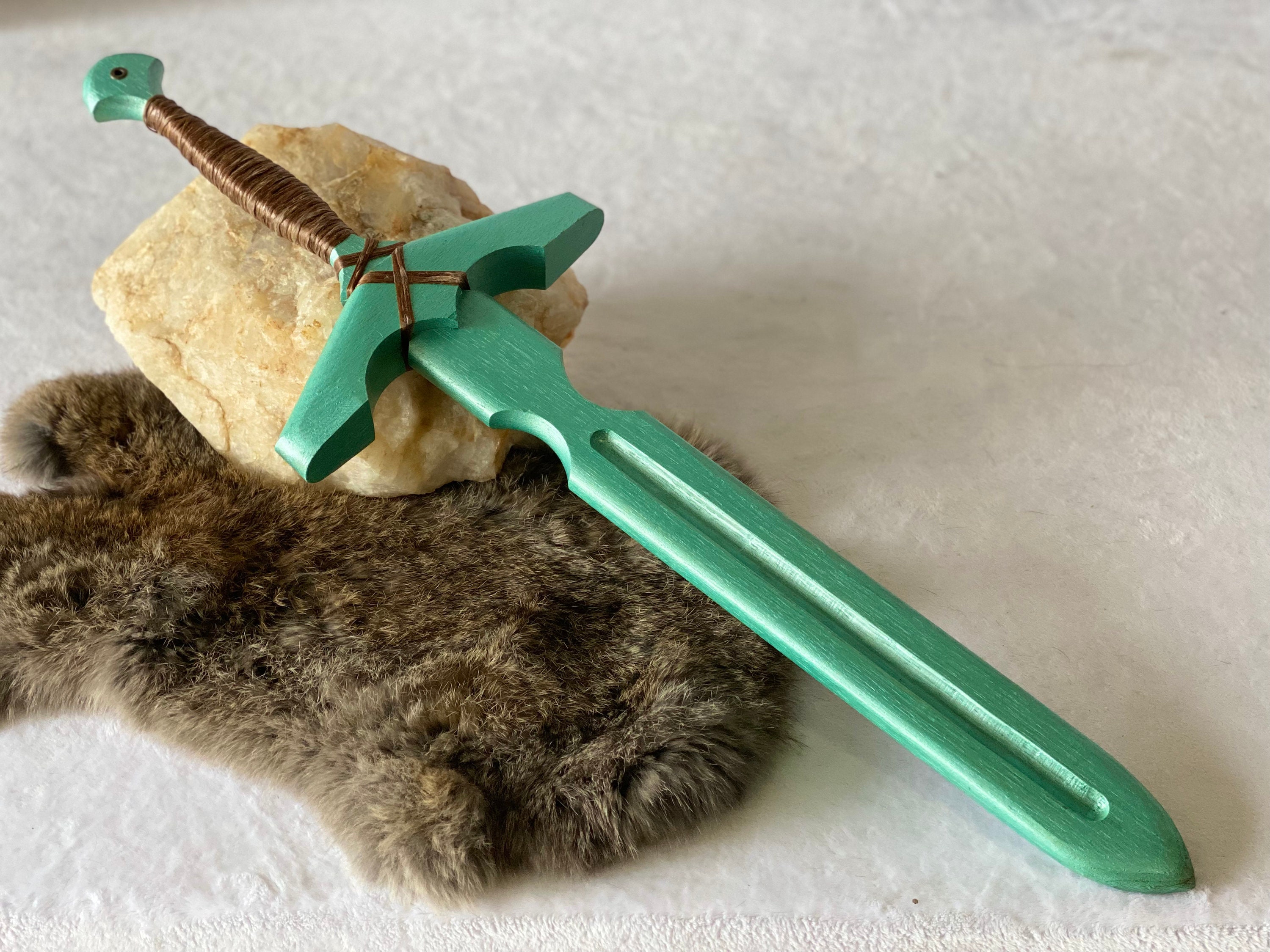 Handcrafted Wooden Sword for Kids Costume Weapon Solid Oak or Hickory ...