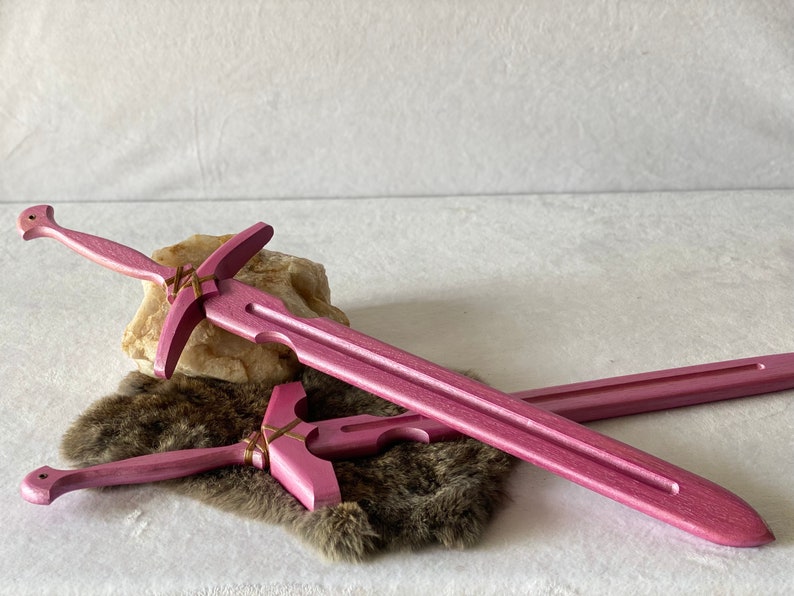 Handcrafted Wooden Viking Sword for Adults Teens, Costume Weapon Ren ...