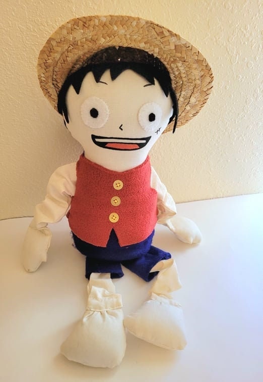 Luffy Plush With Stretchy Arms and Legs Inspired by One Piece - Etsy