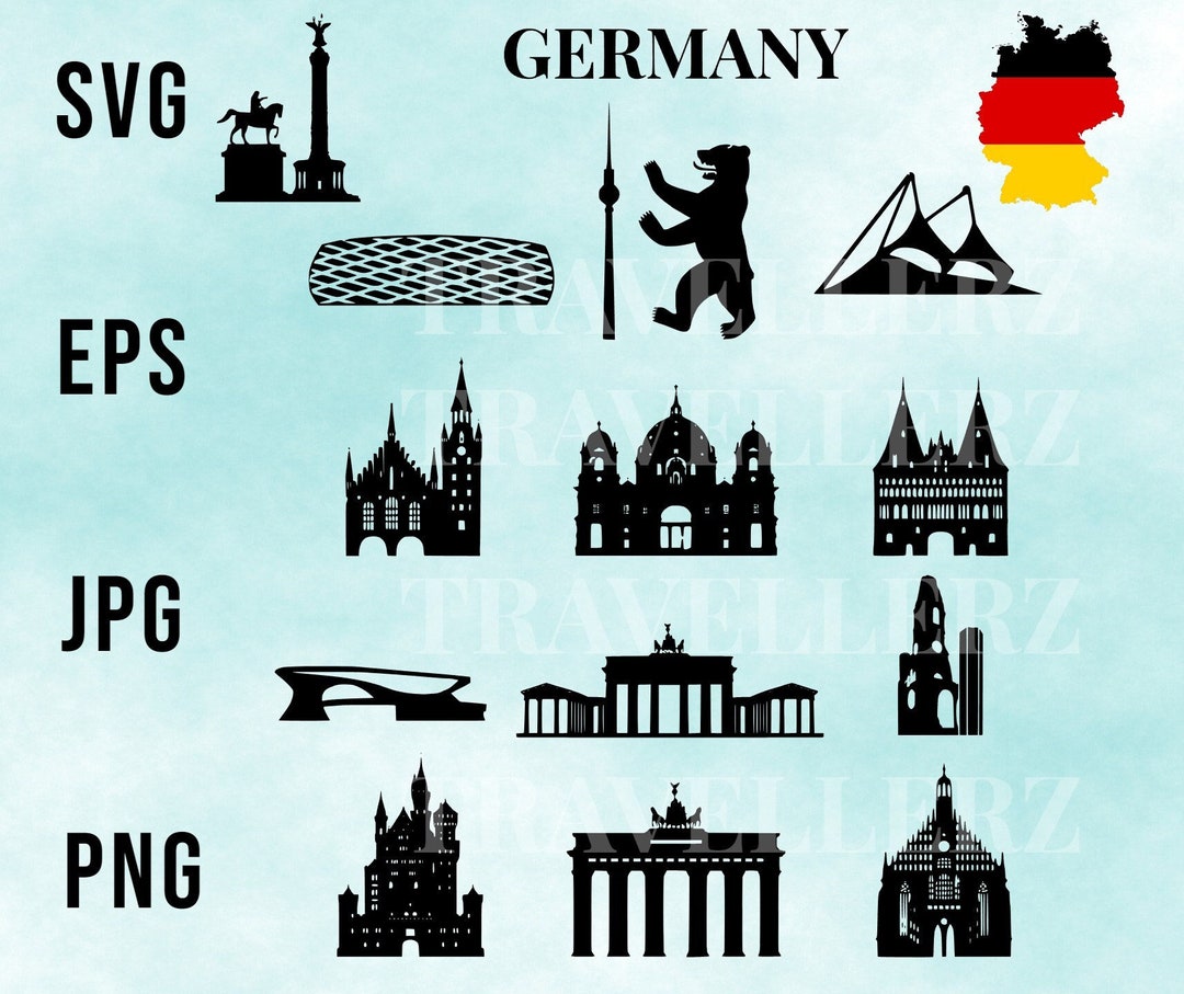 GERMANY ICONS SVG Germany Vectors Svg, Germany Clipart Svg,holiday ...