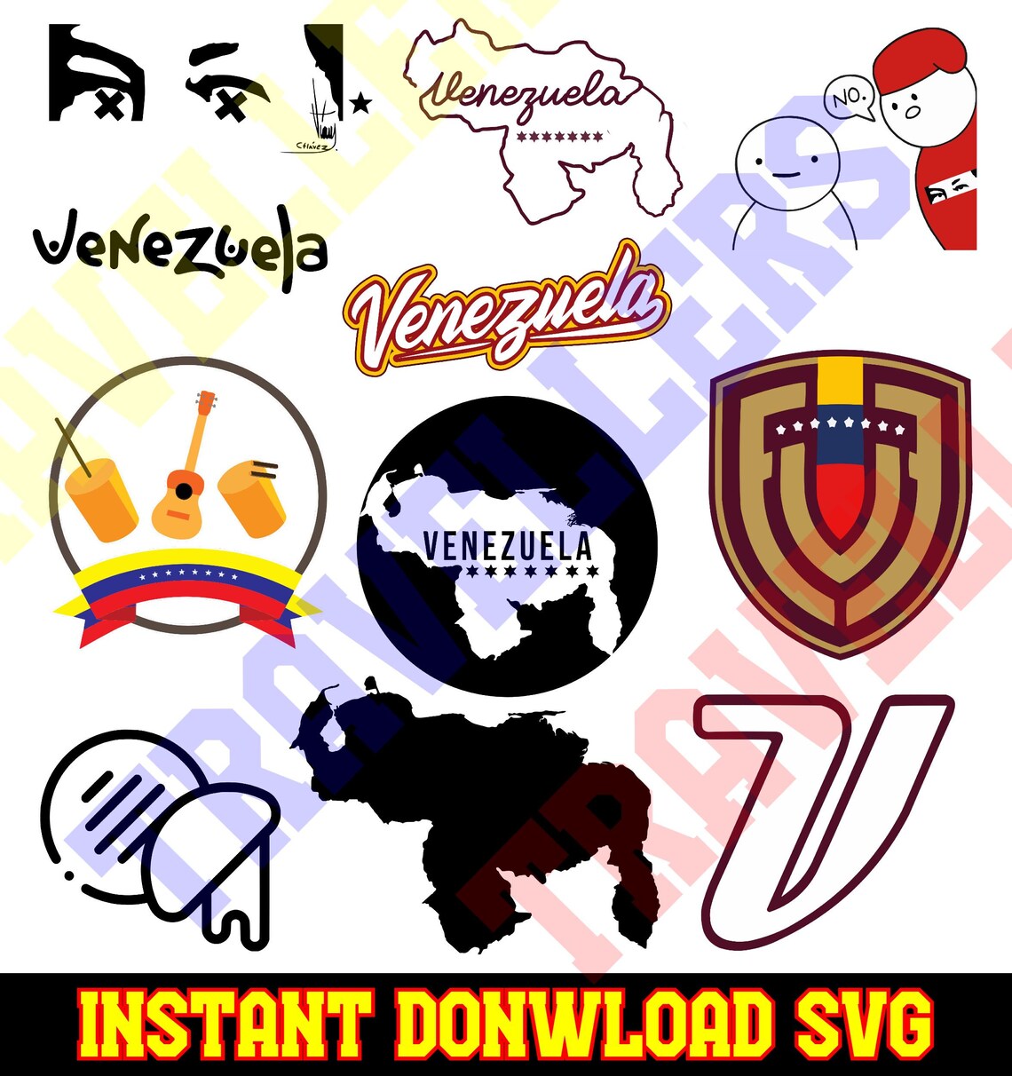 VENEZUELA Set II SVG Venezuela Vectors Svg, Venezuela Clipart Svg ...