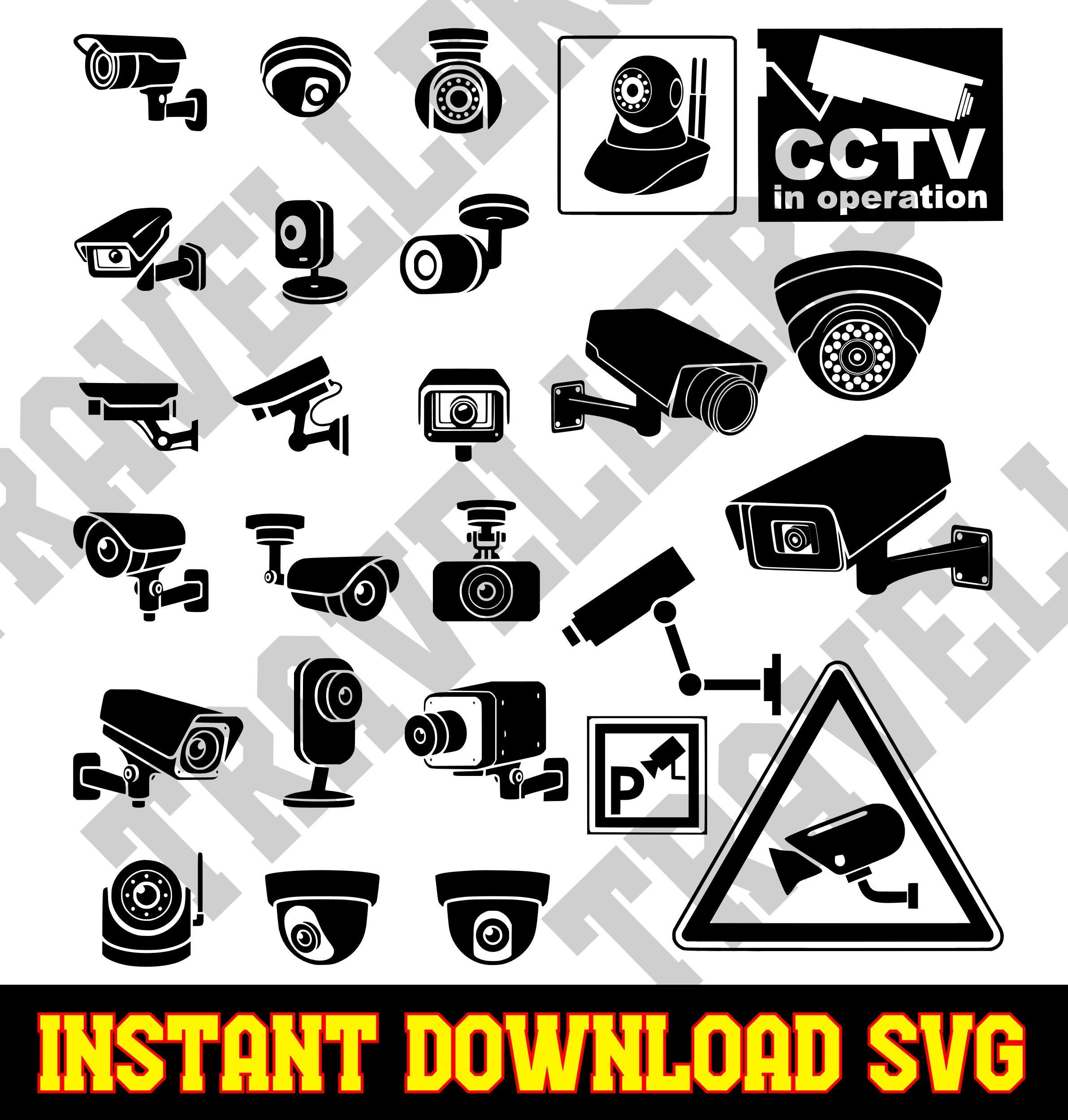 SECURITY CAMERA SVG Bundle, Cameras Bundle Png, Camera Clipart, Cameras ...
