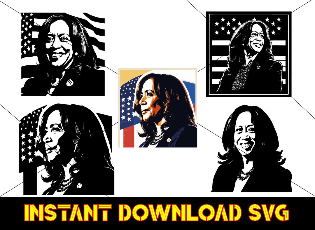 KAMALA HARRIS SVG Kamala Harris Vector, Kamala Harris Clipart, Kamala ...