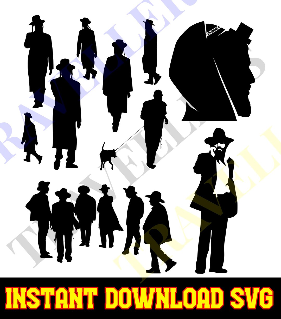 HASIDIC JEW SVG Bundle, Hasidic Jew Vector Svg, Hasidic Jew Clipart ...