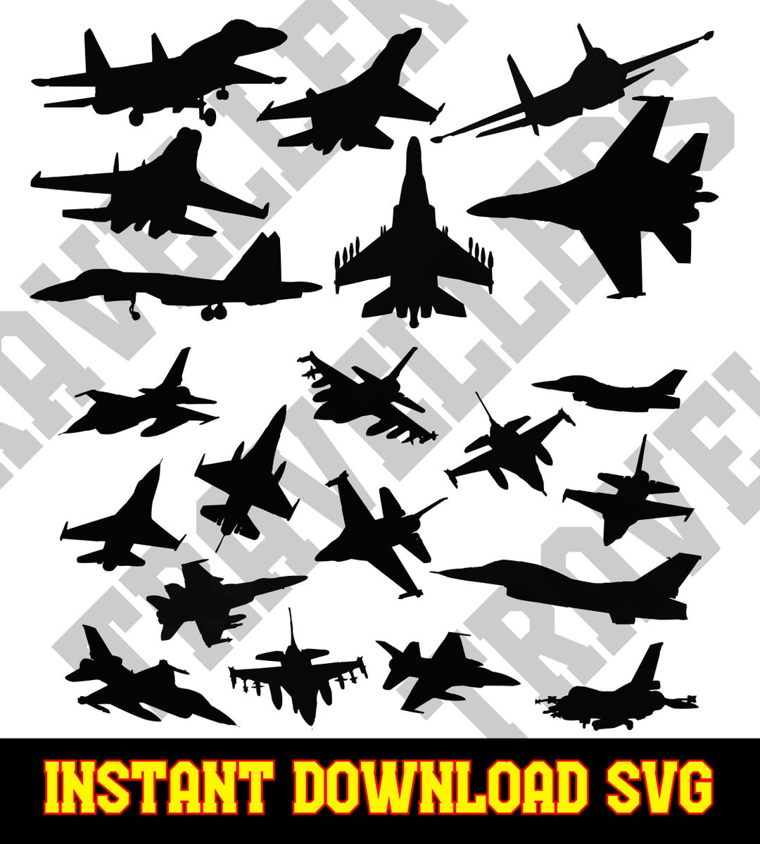 FIGHTER JETS SVG Bundle, Fighter Jet Bundle, Fighter Jet Clipart ...