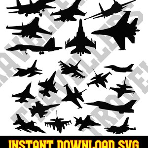 FIGHTER JETS SVG Bundle, Fighter Jet Bundle, Fighter Jet Clipart ...