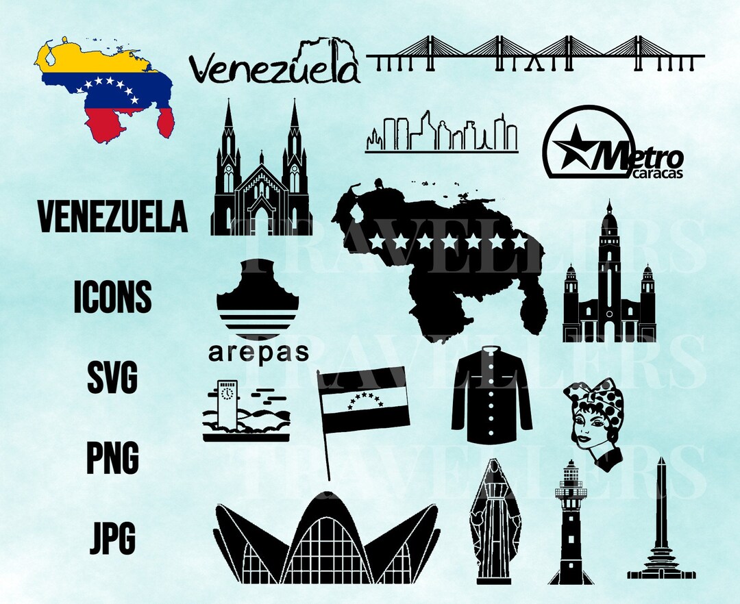 VENEZUELA ICONS SVG Venezuela Vectors Svg, Venezuela Clipart Svg ...