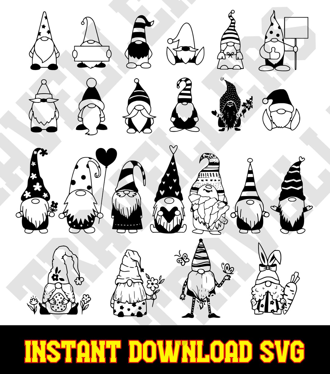GNOMES SVG Bundle, Gnomes Png Bundle, Gnomes Clipart, Gnomes Silhouette ...