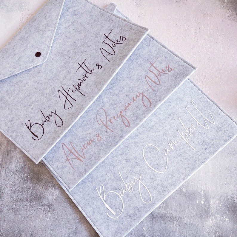Personalised Pregnancy Notes Folder Baby Notes Holder - Etsy